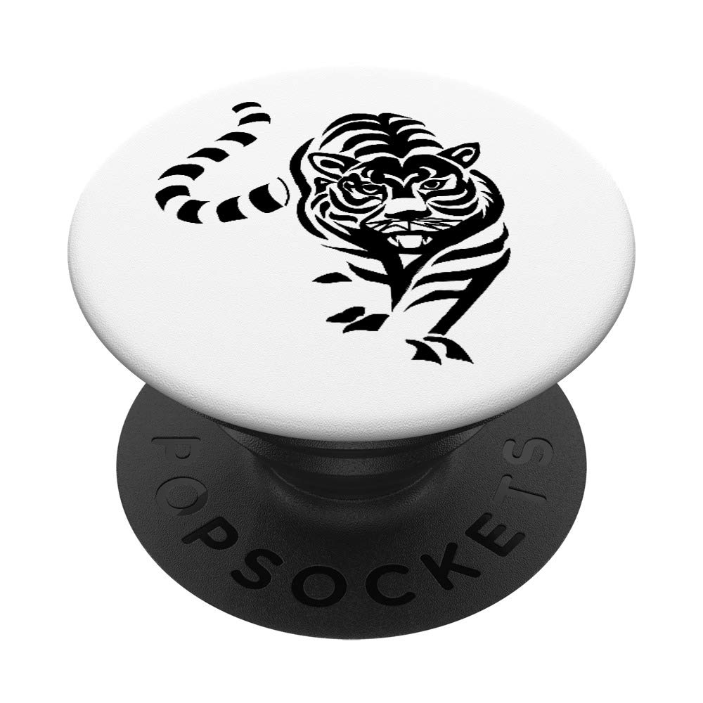 Tiger Pop Art Black And White