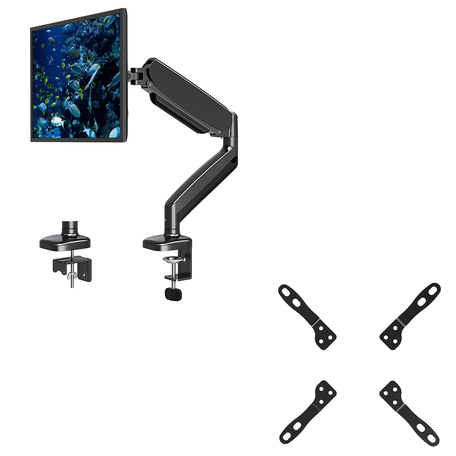 Amazon.com: MOUNT PRO Single Monitor Desk Mount - Articulating Gas ...