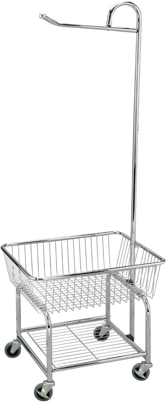 Amazon.com: Household Essentials 7028 Commercial Chrome Laundry Cart ...