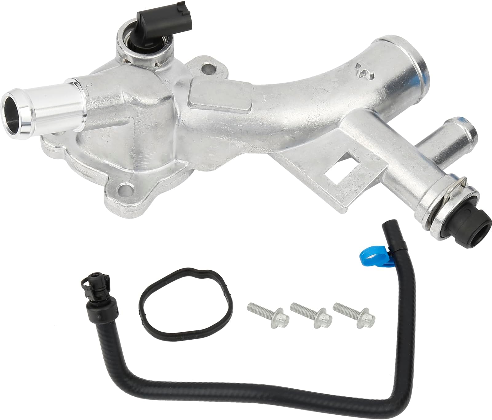 Amazon.com: Engine Aluminum Coolant Housing Outlets with Hoses (2PCS ...