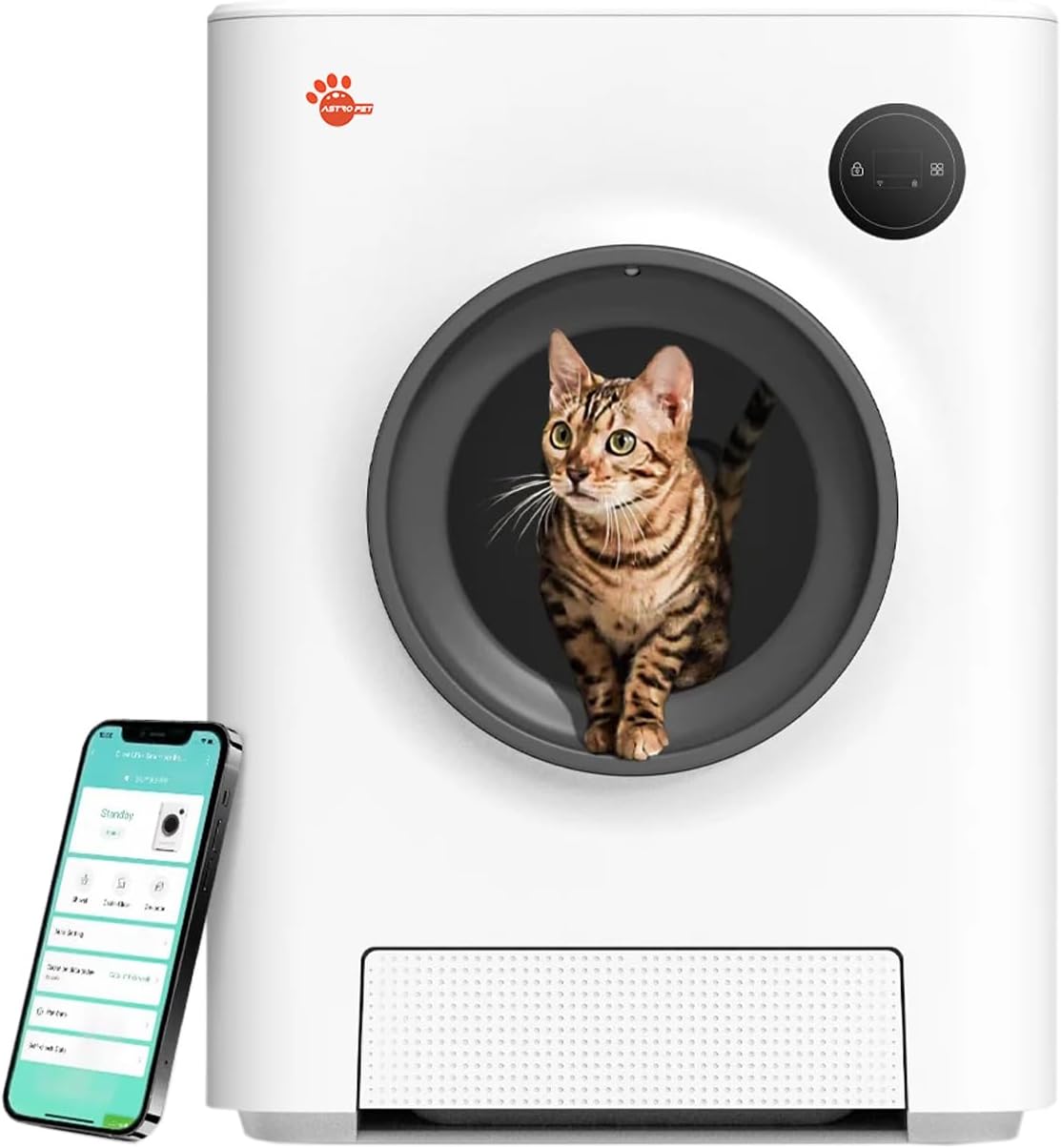 Bamboosang Intelligente Selbstreinigende Katzentoilette: 65L Premium ...