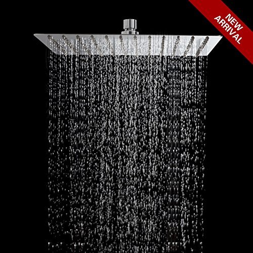 STARBATH Square Rain Shower Head Fixed Mounted 12 Inch Stainless Steel ...