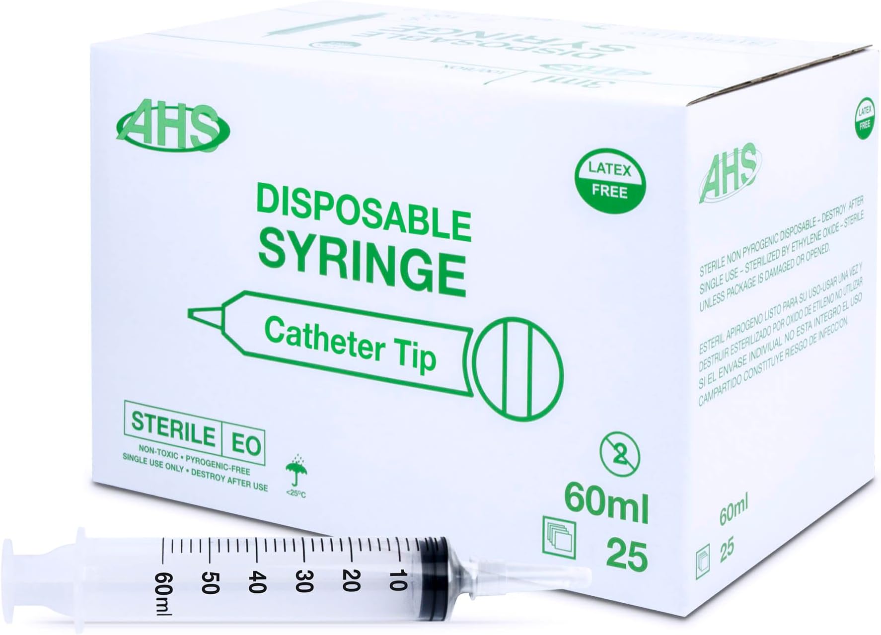 Amazon.com: Monoject 60cc Syringe Only Catheter Tip - Sterile - Box of ...