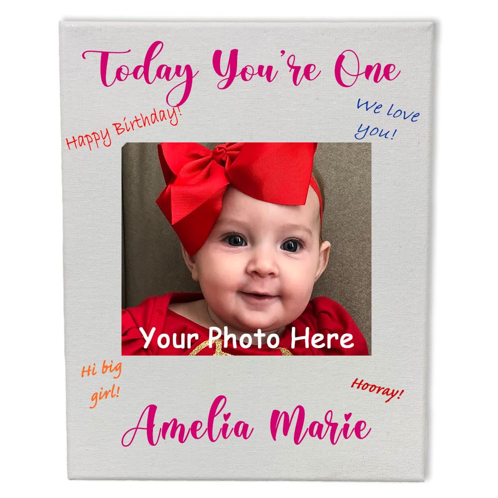 Amazon.com: The Trendy Turtle Personalized Birthday Autograph Canvas ...