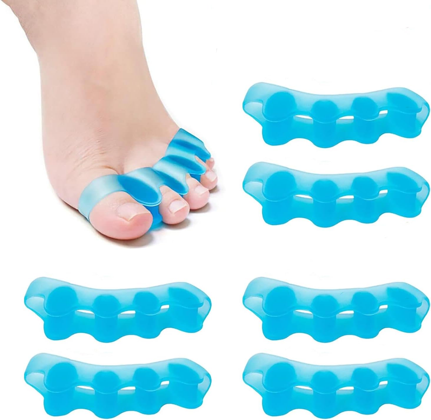 3 Pairs Gel Toe Separators, Bunion Correctors Toe Straightener for ...
