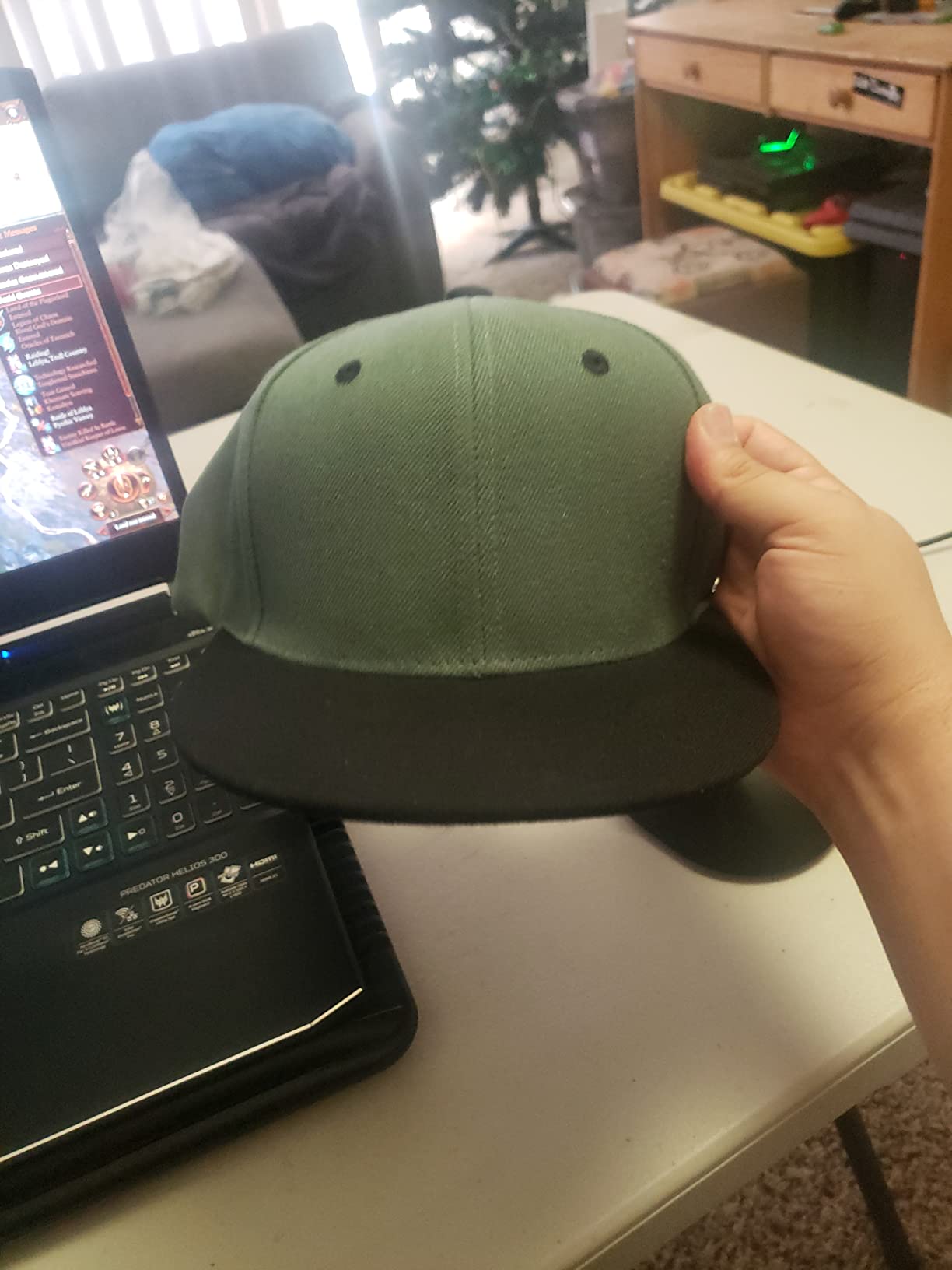 $4/mo - Finance CHOK.LIDS Flat Bill Visor Classic Snapback Hat Blank Adjustable Brim High Top ...