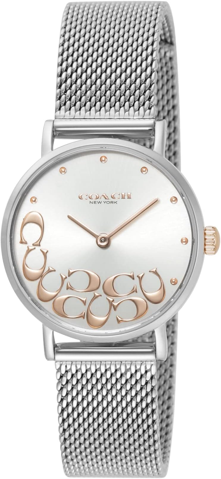 Amazon | [コーチ] 腕時計 GRAND グランド シルバー 文字盤 ステンレススチール キャンバス/レザー クォーツ Quartz ...