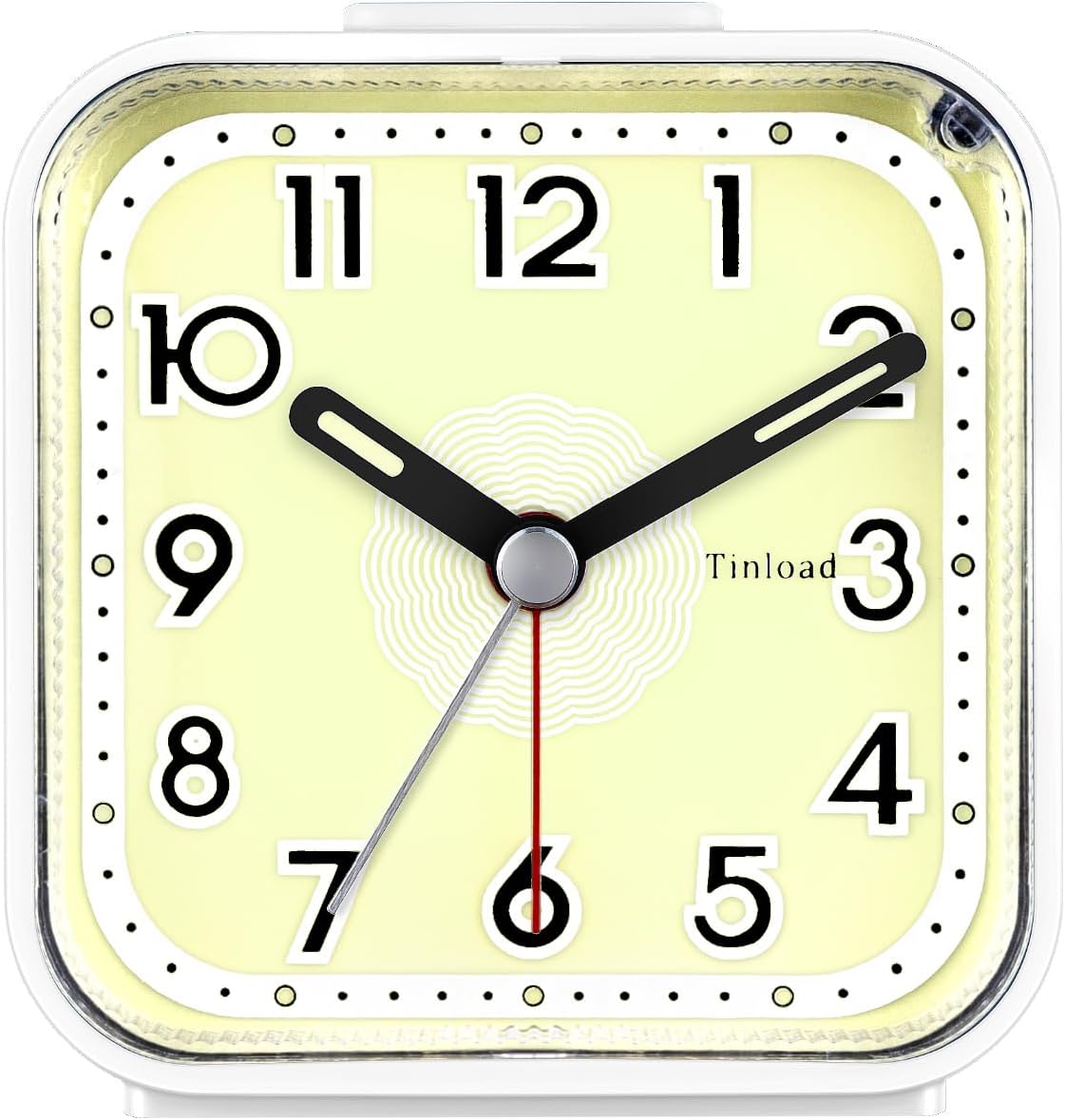 Amazon.com: Tinload Small Analog Alarm Clock Silent Non Ticking ...