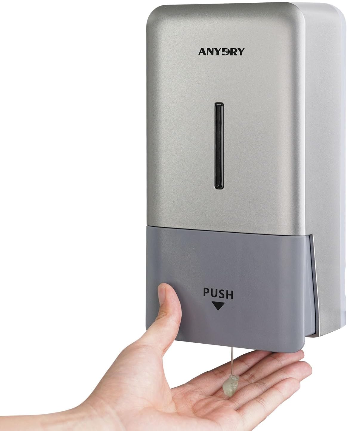 Anydry Wall-mounted Manual Pressurized Soap Dispenser, 800ml Capacity ...