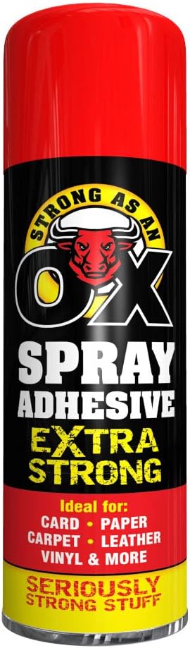 Strong as an Ox Spray Adhesive 500ml : Amazon.co.uk: DIY & Tools