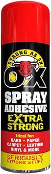 Strong as an Ox Spray Adhesive 500ml : Amazon.co.uk: DIY & Tools