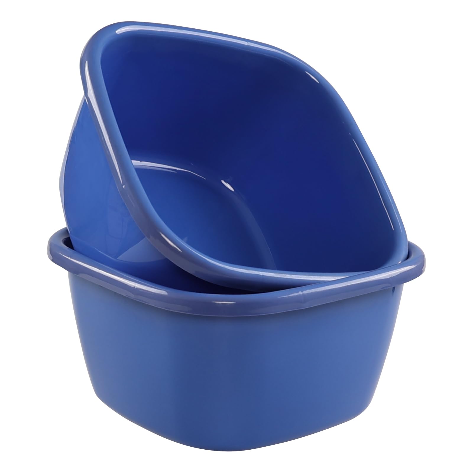 Amazon.com: Saedy 2-Pack 18 Quart Plastic Deep Wash Basin, Large Square ...