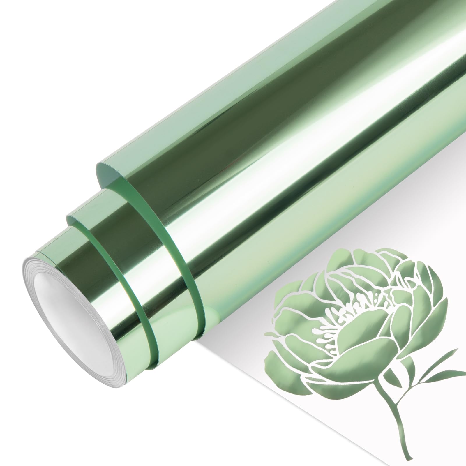 Amazon.com: VINYL FROG Metallic Foil HTV Vinyl Roll 12"x5ft Mint Green ...