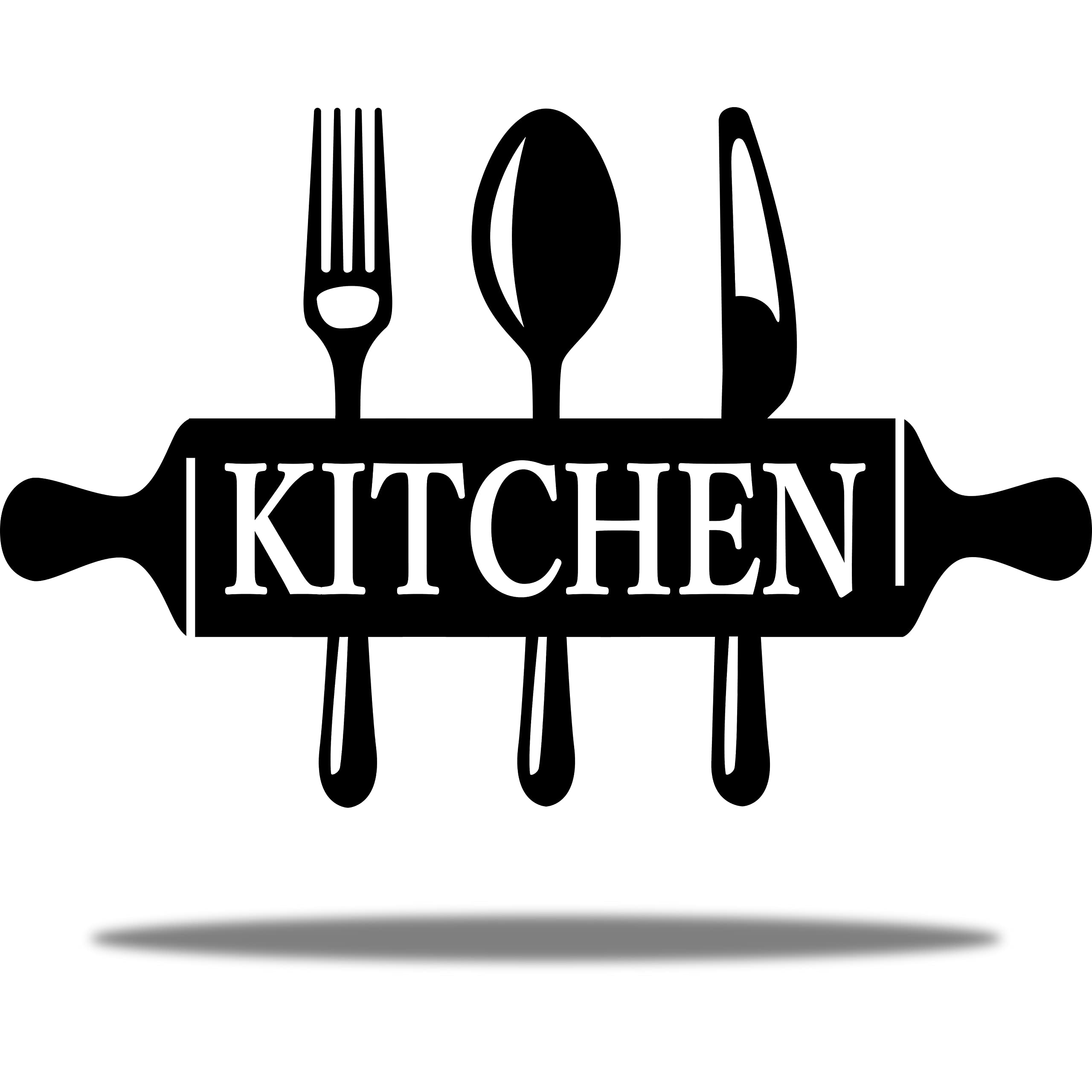 Buy Vivegate Utensil Metal Kitchen Signs Wall Decor - Black Modern ...