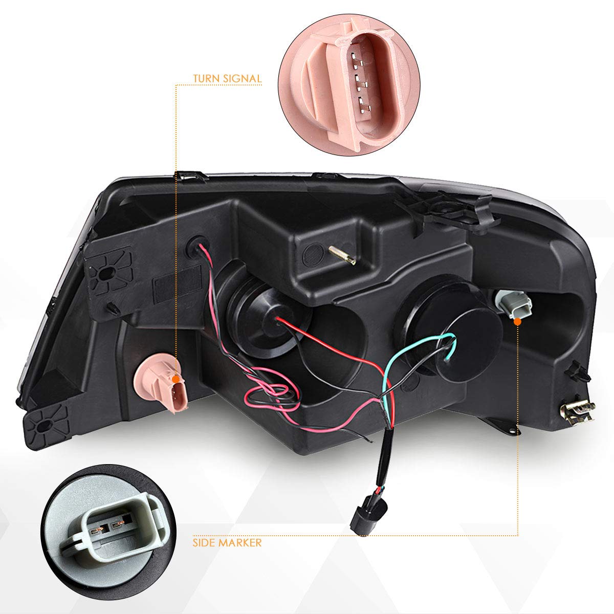 Snapklik.com : PM PERFORMOTOR 3D LED DRL Projector Headlights Assembly ...