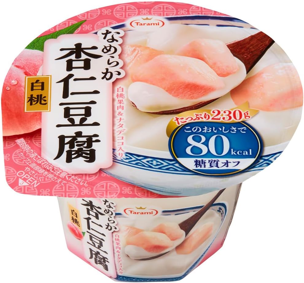 Amazon.co.jp: たらみ Tarami なめらか杏仁豆腐白桃 80kcal 230g×6個 : 食品・飲料・お酒