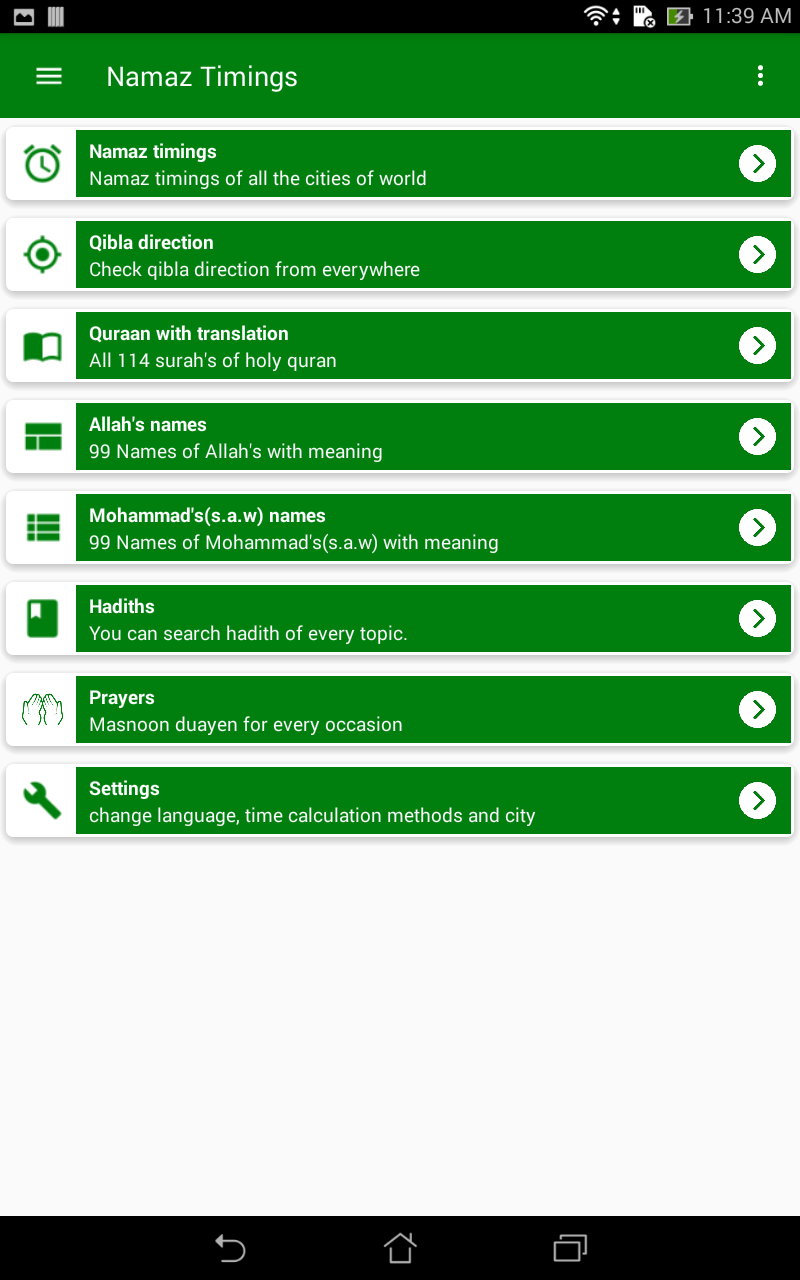 Namaz Timings, Kaba Direction, Hadith, Holy Quraan, Duayen-Amazonアプリストアのアプリ