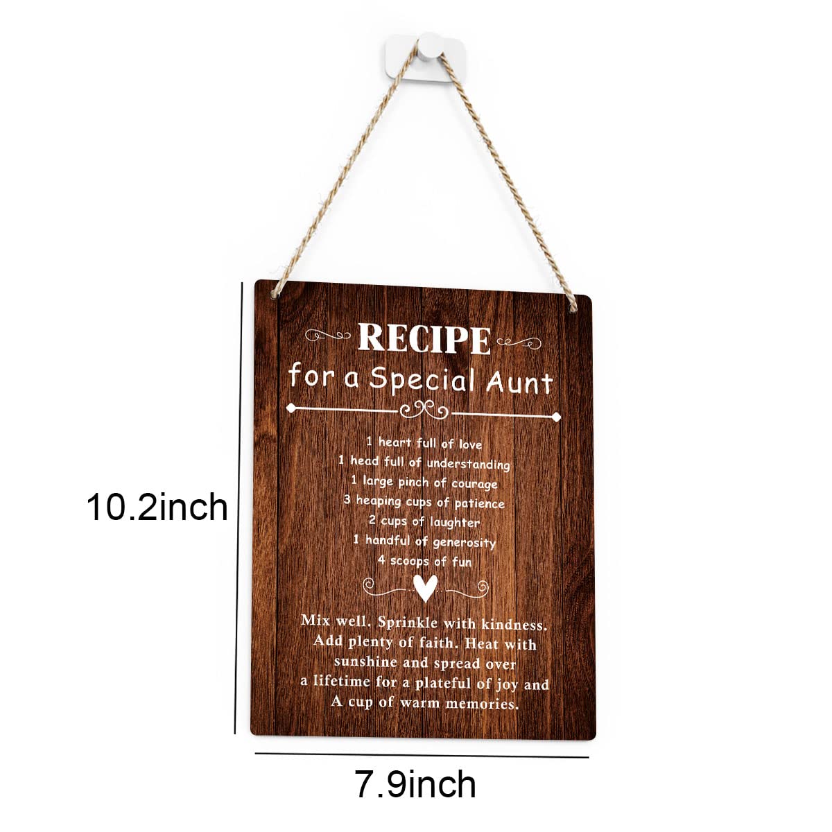 Aunt Gifts Rustic Wooden Wall Decor Wood Sign Aunt Gifts from Niece ...