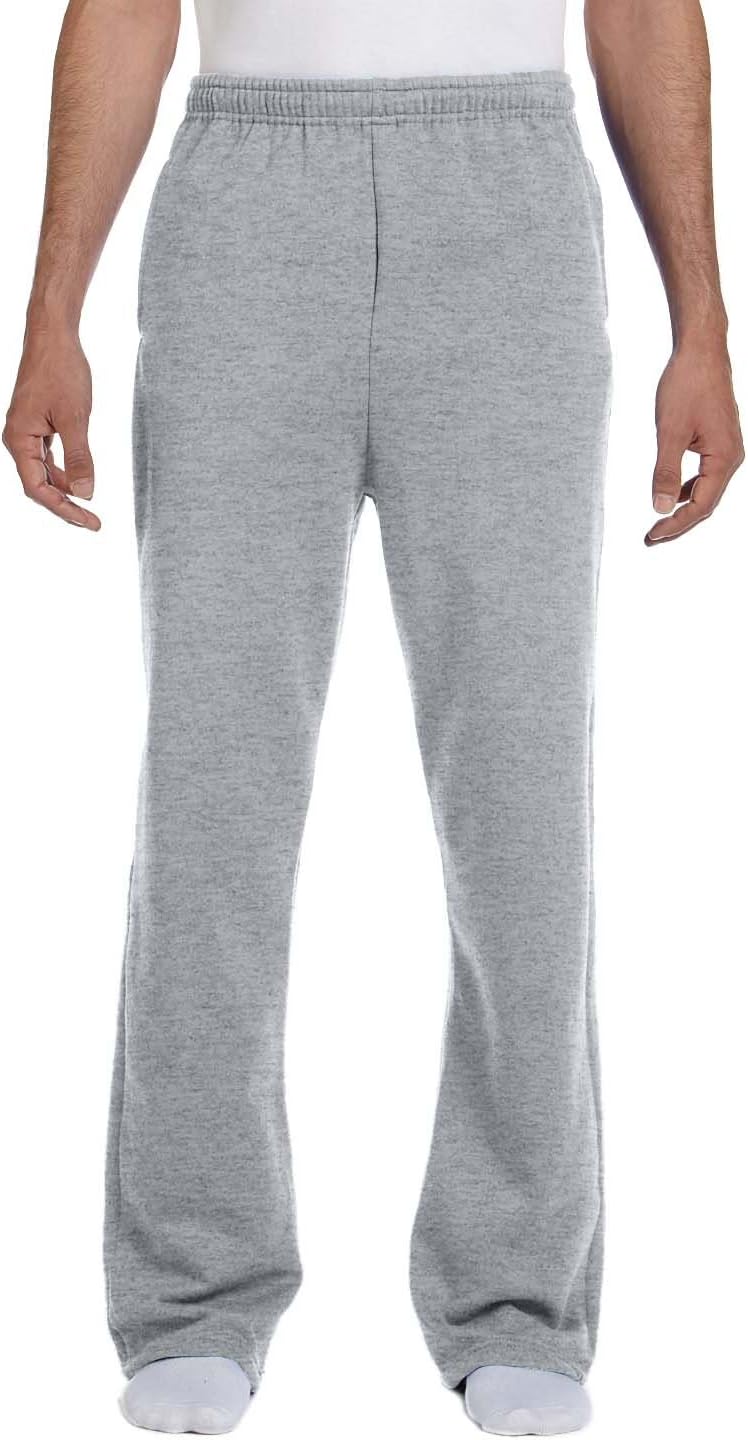 Amazon.com: Jerzees mens 8 oz. 50/50 NuBlend Open-Bottom Sweatpants ...