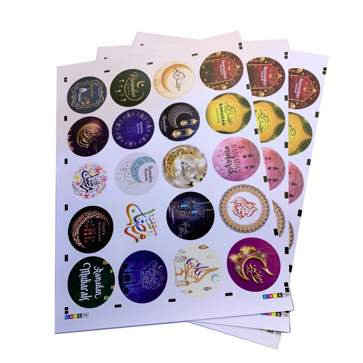 Ramadan Mubarak Stickers, 1.5inch Round Ramadan Stickers Islamic Muslim ...