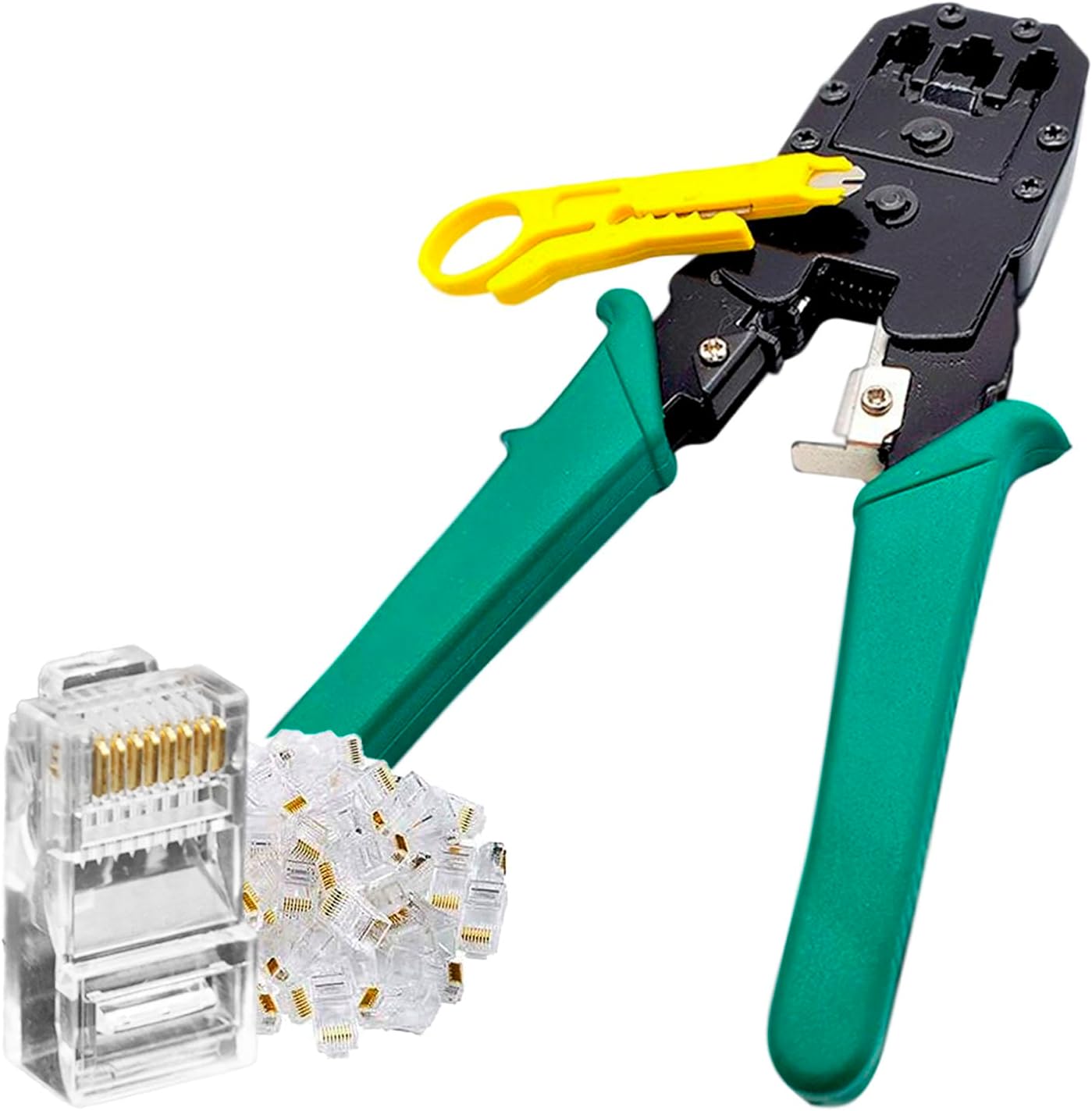 SEAFON - KIT Pinza Ponchadora Rj45 Rj11 Rj12 3 En 1 Pinzas Crimpadora ...