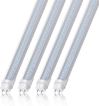 Kihung T8 4FT LED Light Tube, 24W 6000K Daylight White, 3120LM, 4 Foot ...