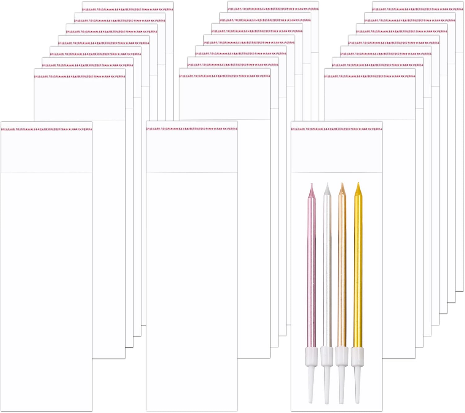 Long Cellophane Bags 3 x 8" 100pcs Clear Cello Self Sealing OPP Plastic ...