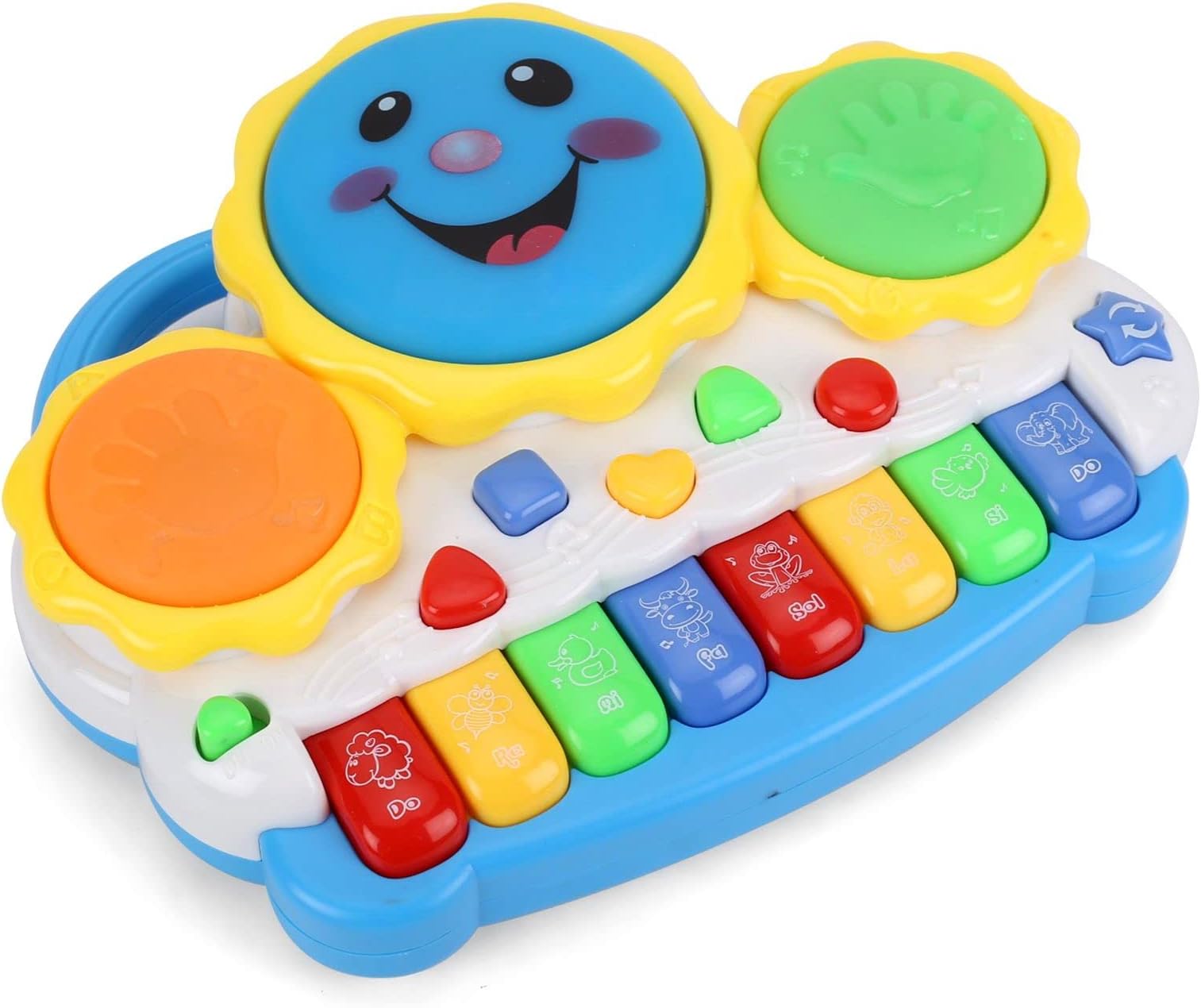 Buy Lattice Drum Keyboard Musical Plastic Toys with Flashing Lights ...