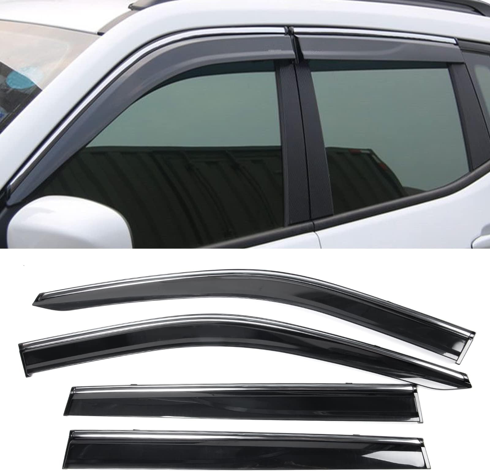 Amazon.com: IKON MOTORSPORTS, Window Visor Compatible with 2017-2023 ...