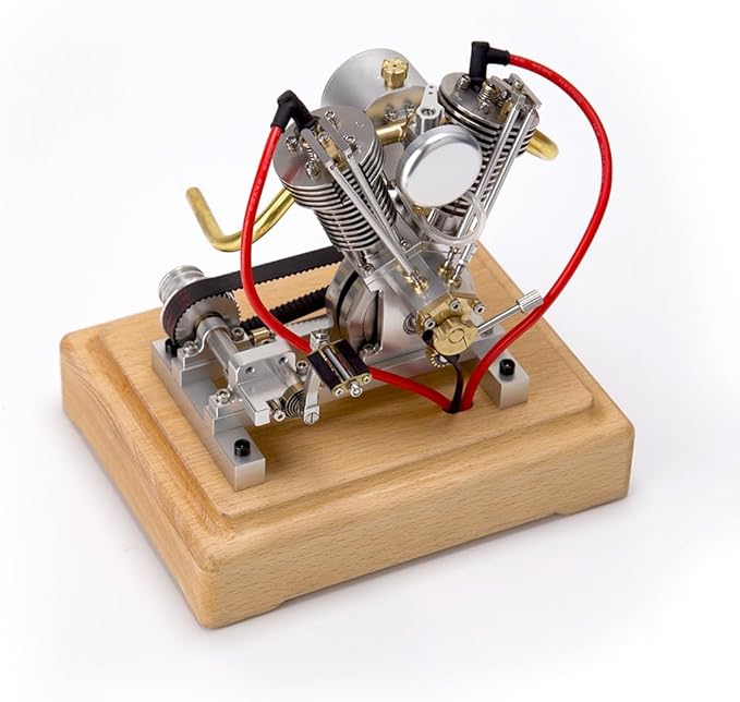 Amazon.com: MechPuConToy Engine Model Kit That Works, Hoglet V-Twin ...