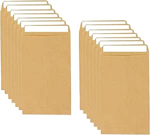 50pcs Self Seal PocketEnvelopes,Brown Little Kraft Paper Bags ...