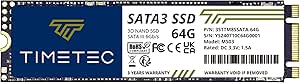 Amazon.com: Timetec 64GB SSD 3D NAND SATA III 6Gb/s M.2 2280 NGFF 64TBW ...