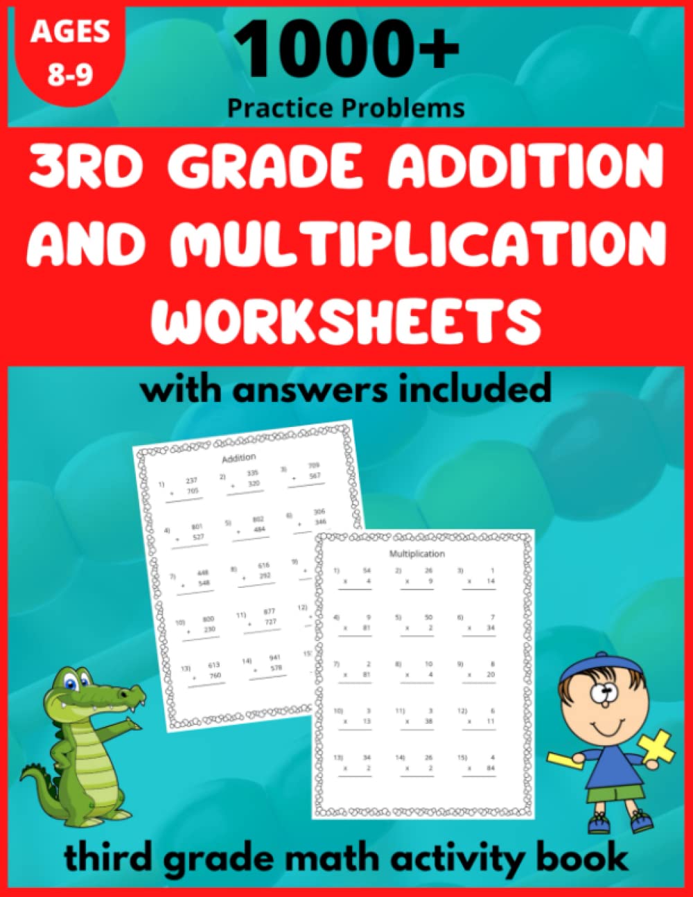 Buy 3rd Grade Addition and Multiplication Worksheets - 1000+ Practice ...