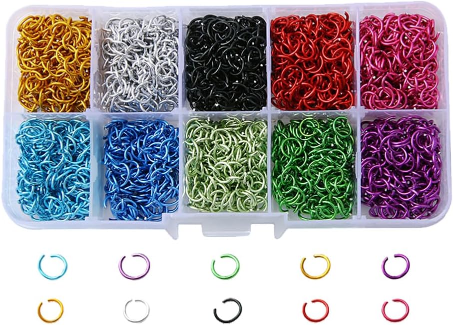 Amazon.com: ccHuDE 2250 Pcs Colored Open Jump Rings - Mini Craft Open ...