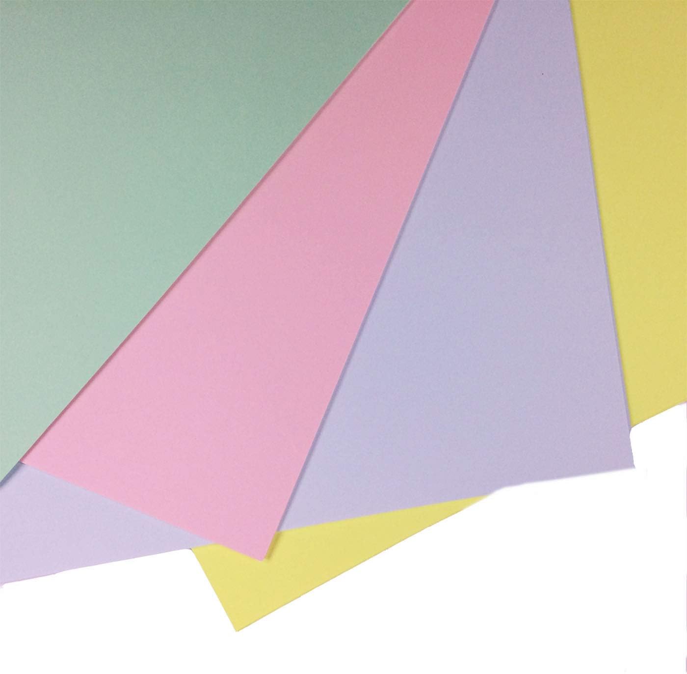 A4 Pastel Colour Card Pack 20 Sheets 4 Colours Light Coloured Card ...