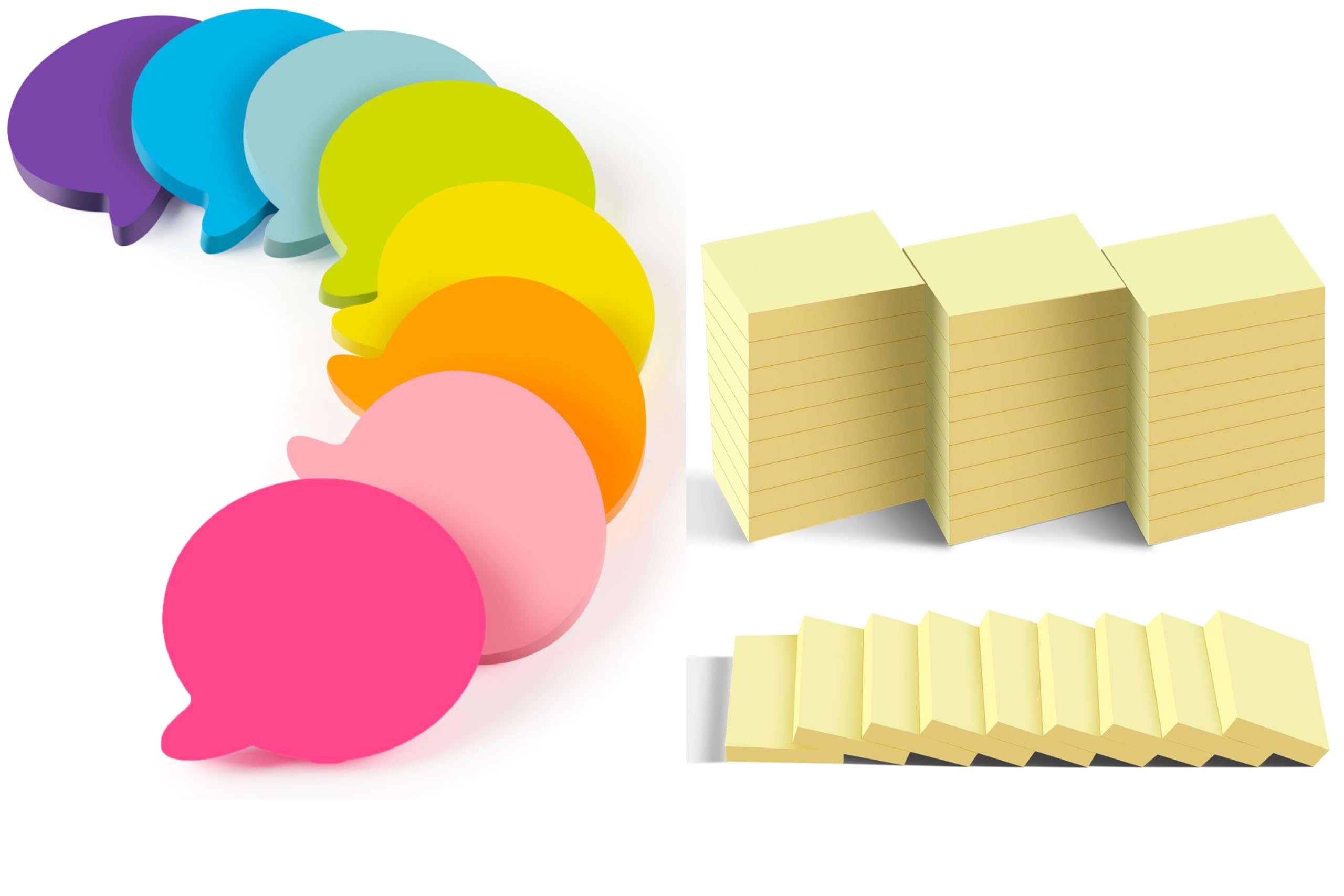 Amazon.com : TKTB Bubble + Canary Yellow 1.5x2 in Sticky Notes : Office ...