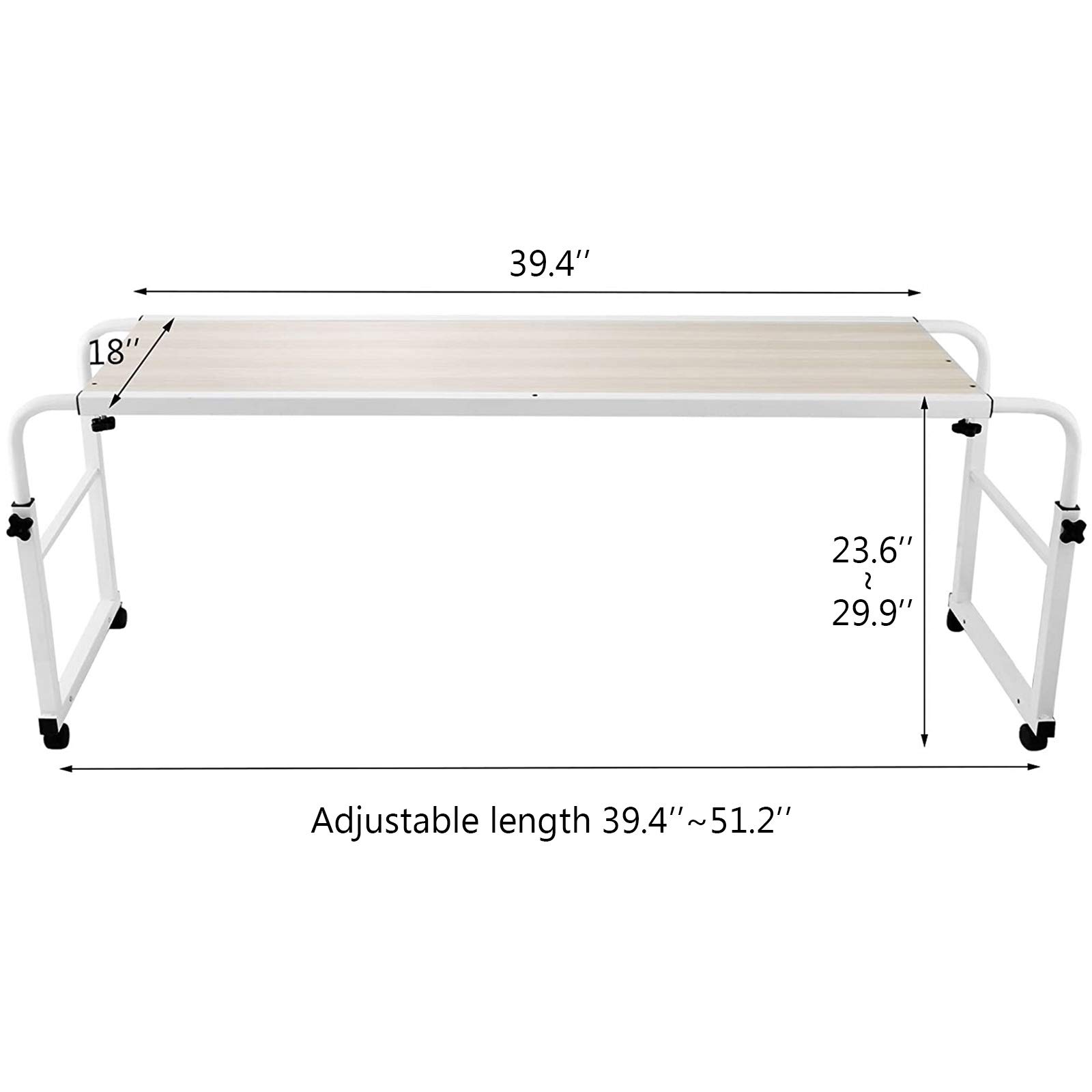 OrangeA 39 Inch Table Adjustable Table Length and Height Laptop Table ...