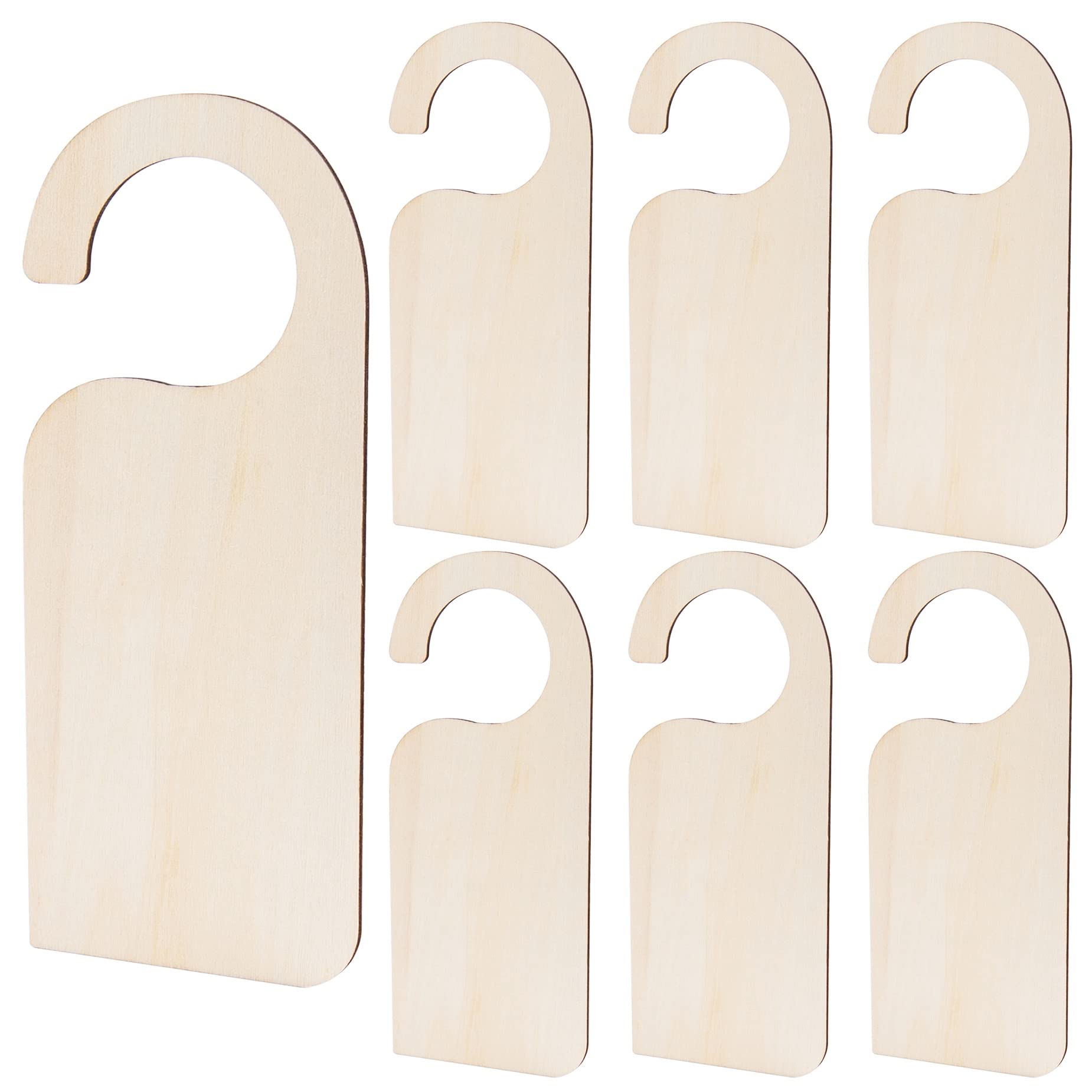 Amazon.com : Framendino, 6 Pack Unfinished Wood Door Sign Blank Wooden ...