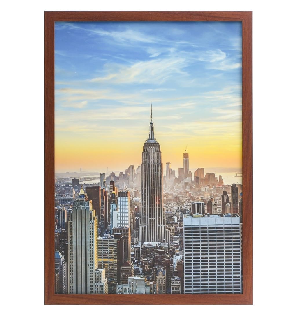 Frame Amo Walnut Brown 19x25 Picture or Poster Frame, 1 inch Wide ...