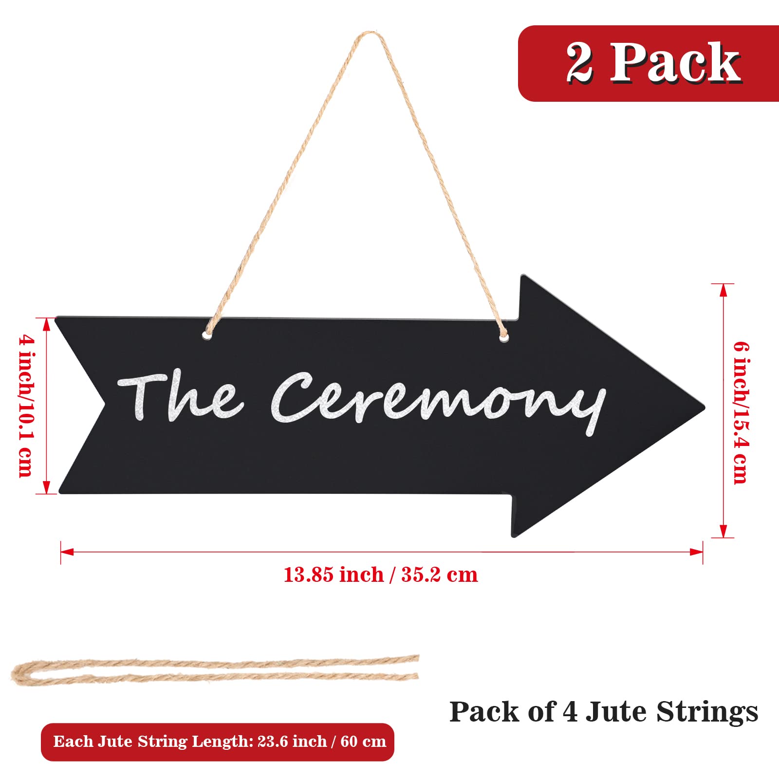 Chalkboard Arrow Sign Plant