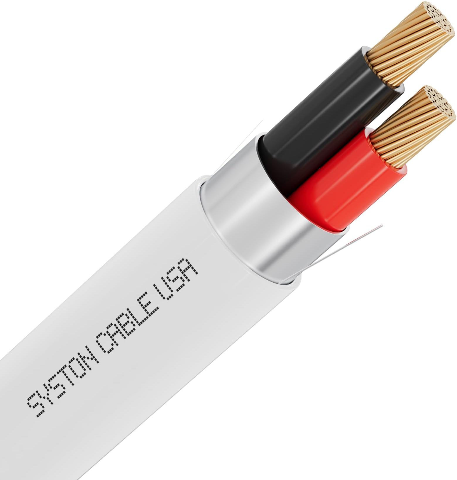 500ft 18/2 Shielded CCA Security Alarm Control Wire Stranded PVC Jacket ...