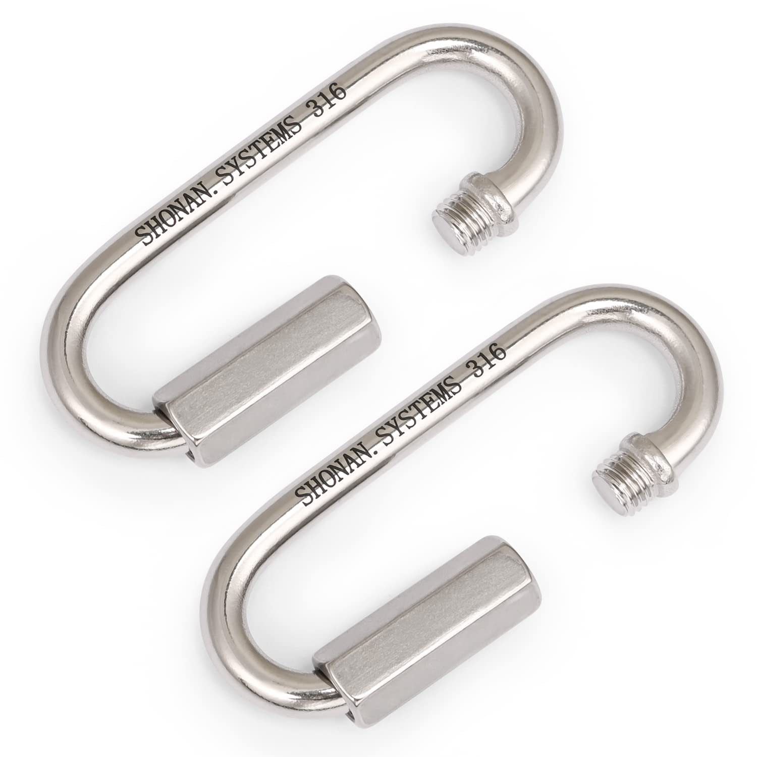 Snapklik.com : SHONAN 3.6" Chain Quick Links, 2 Pcs 5/16" Marine Grade ...
