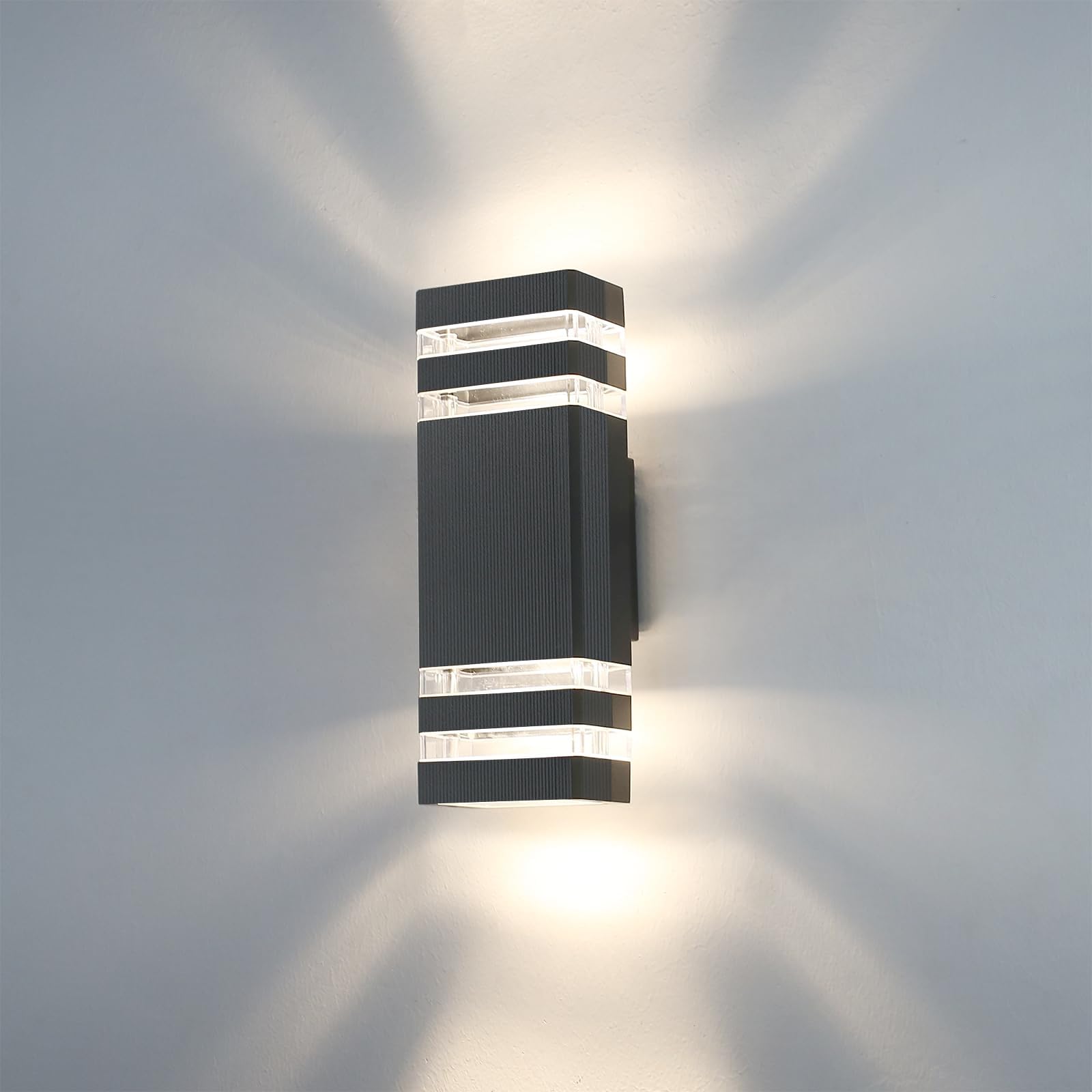 HLFVLITE Outdoor Wall Light Fixture, Aluminum Outside Wall Lamp for ...