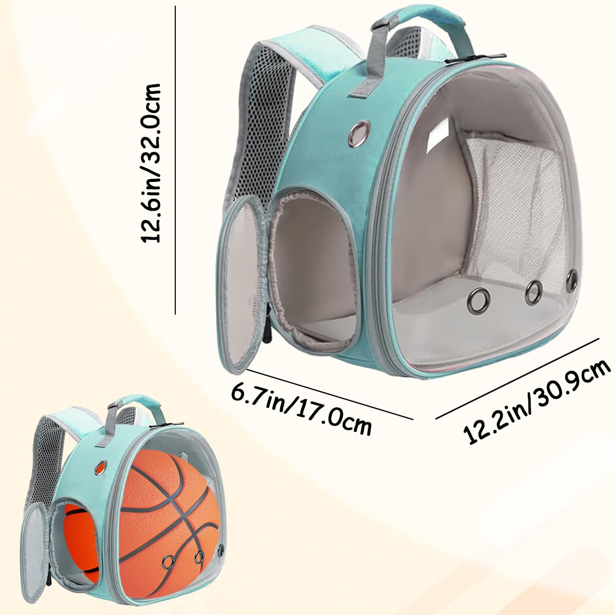 Snapklik.com : Guinea Pig Backpack, Space Capsule Bubble Window Small ...