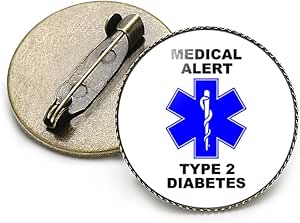 Amazon.com: KBNSUIAN Type 2 Diabetes Medical Alert Brooch Pin for Boys ...