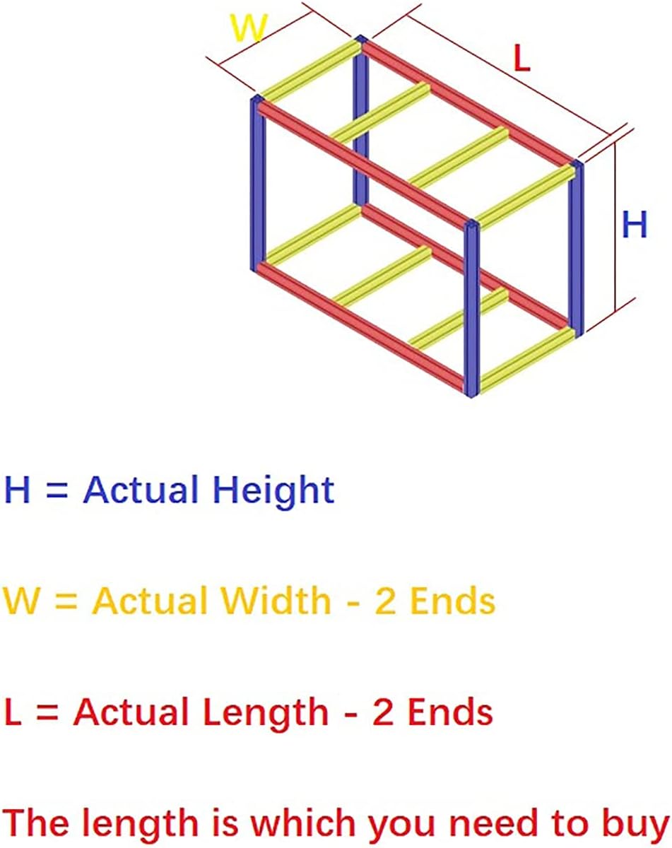 Mssoomm Paquete de 4 perfiles de extrusión de aluminio 2020, longitud ...