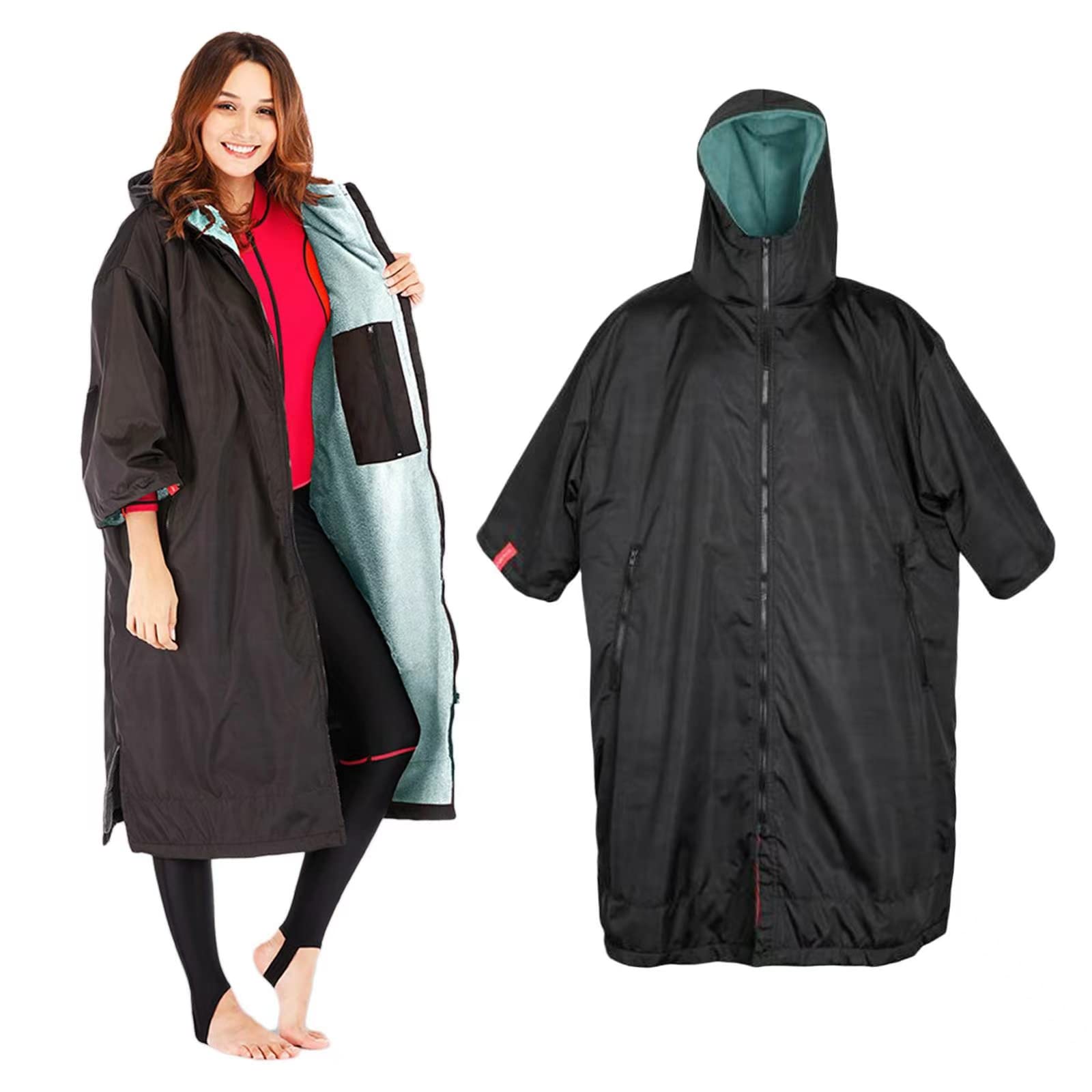 Unisex Oversized Fit All - Waterproof Change Swim Robe, Long Sleeve ...