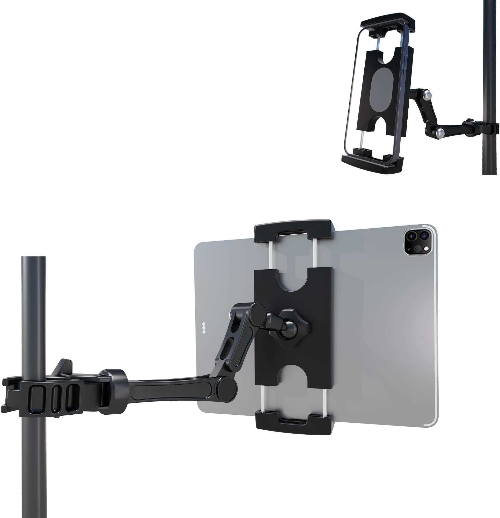 Amazon.com: elitehood Newest Aluminum iPad Holder for Mic Stand, Side ...
