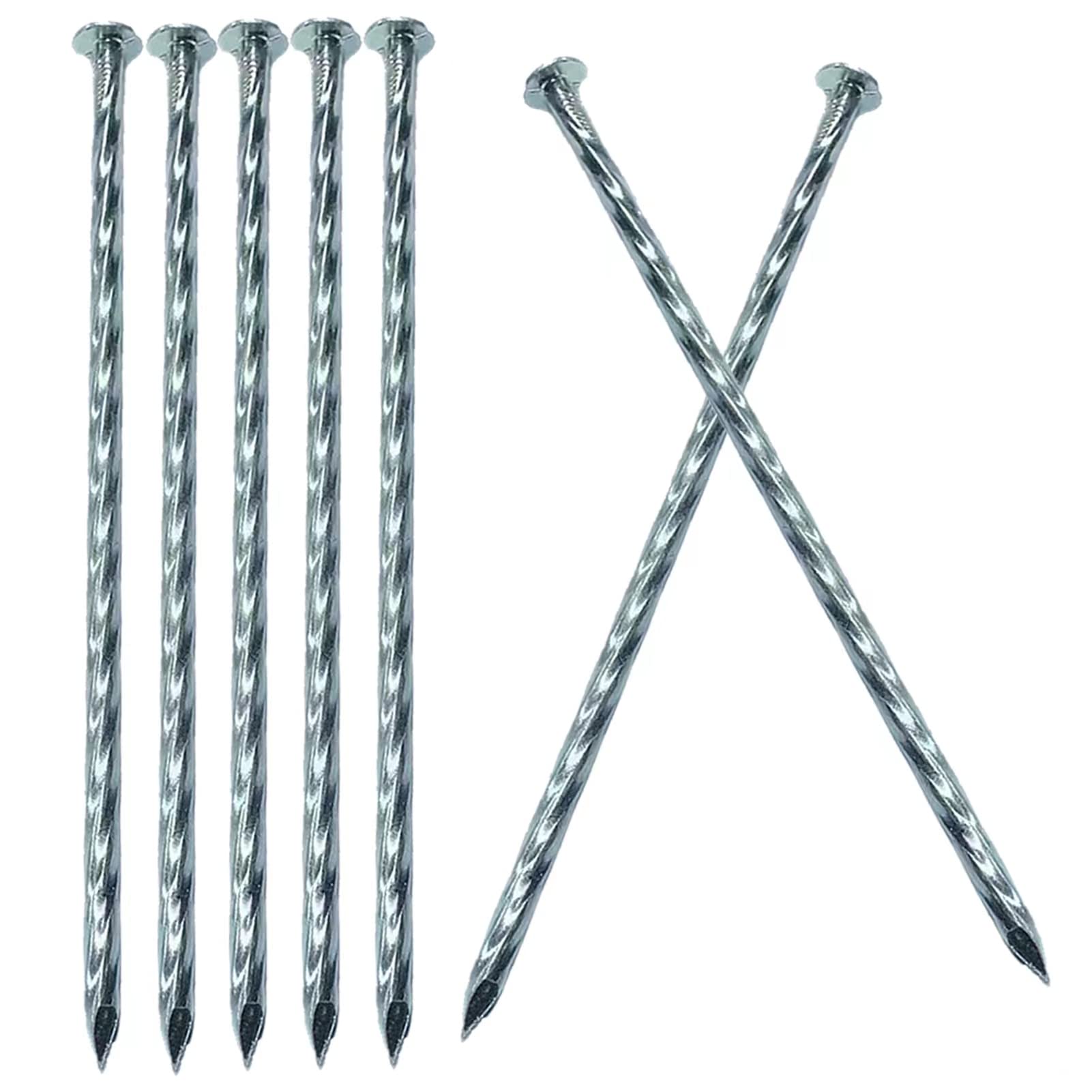 Coffken 12 Inch Turf Nail Ground Stakes, Spiral Metal Landscapes Edging ...