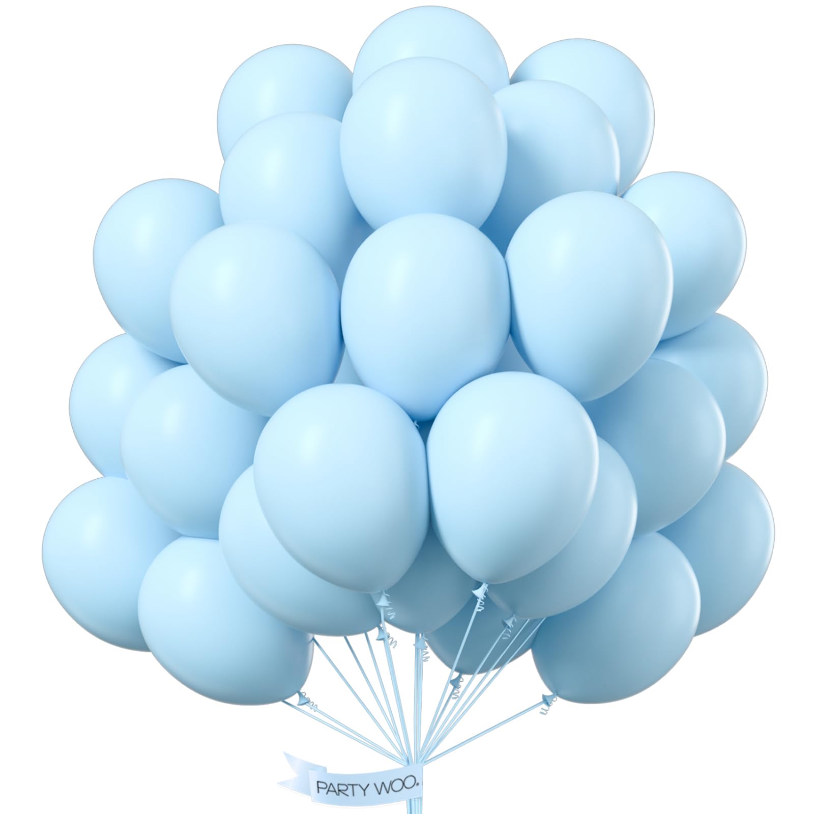 Amazon.com: PartyWoo Baby Blue Balloons 100 pcs 12 Inch Blue Balloons ...